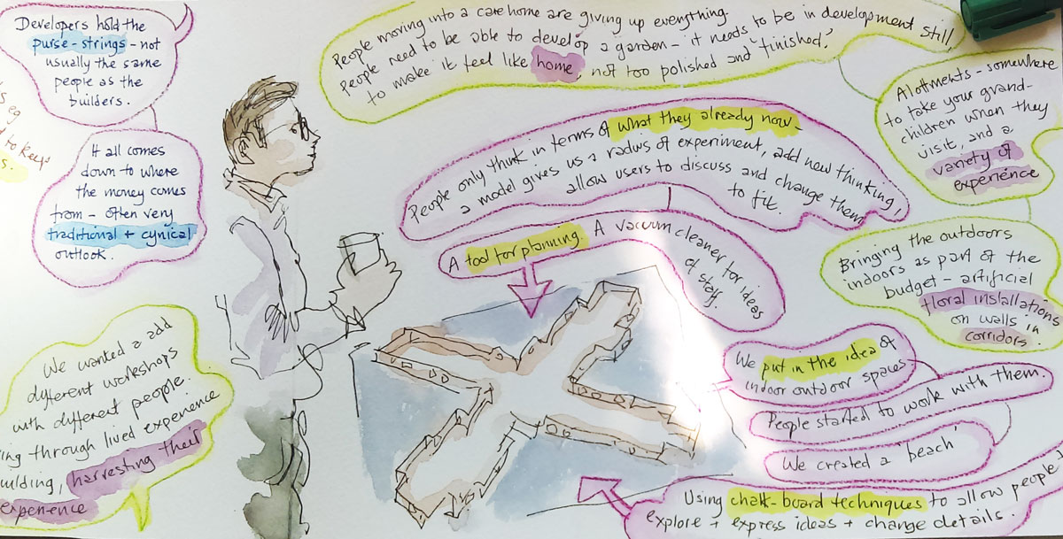 Steve Frazer presenting the Architectural design and construction for ...